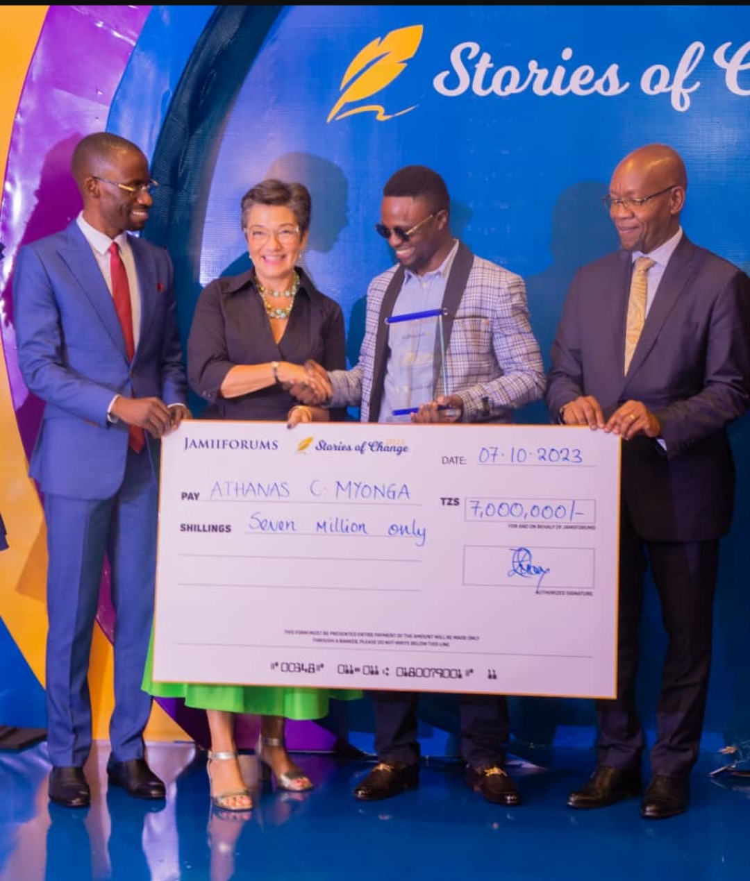 ATHANAS MYONGA ASHINDA MILIONI 7 ZA SHINDANO LA STORIES OF CHANGE ...