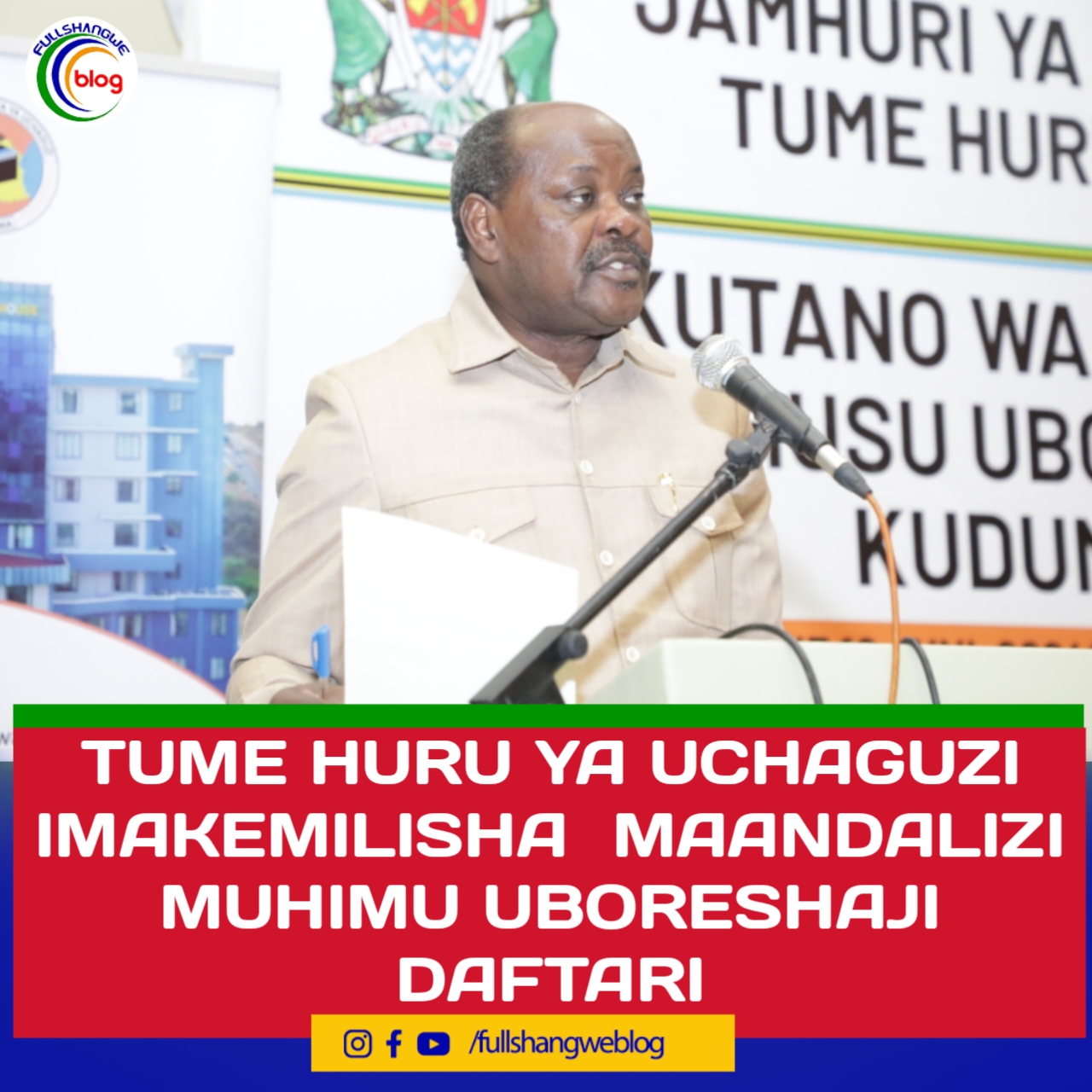 TUME HURU YA UCHAGUZI IMAKEMILISHA MAANDALIZI MUHIMU UBORESHAJI DAFTARI ...