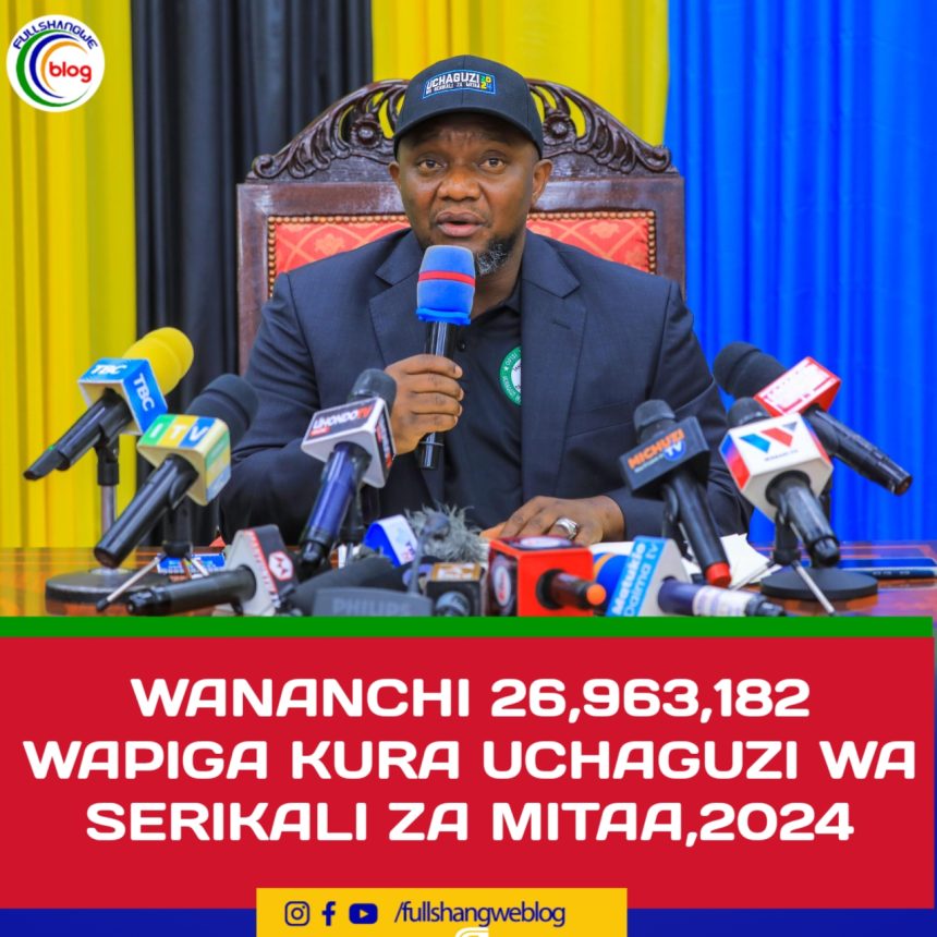 WANANCHI 26,963,182 WAPIGA KURA UCHAGUZI WA SERIKALI ZA MITAA,2024 ...