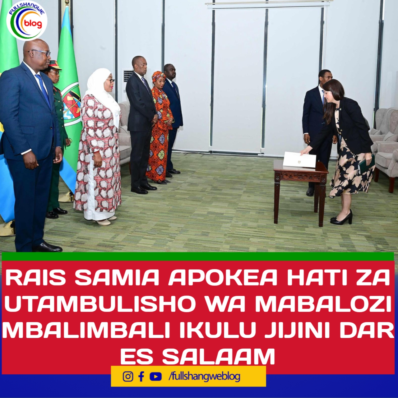 RAIS SAMIA APOKEA HATI ZA UTAMBULISHO WA MABALOZI MBALIMBALI KIKULU ...