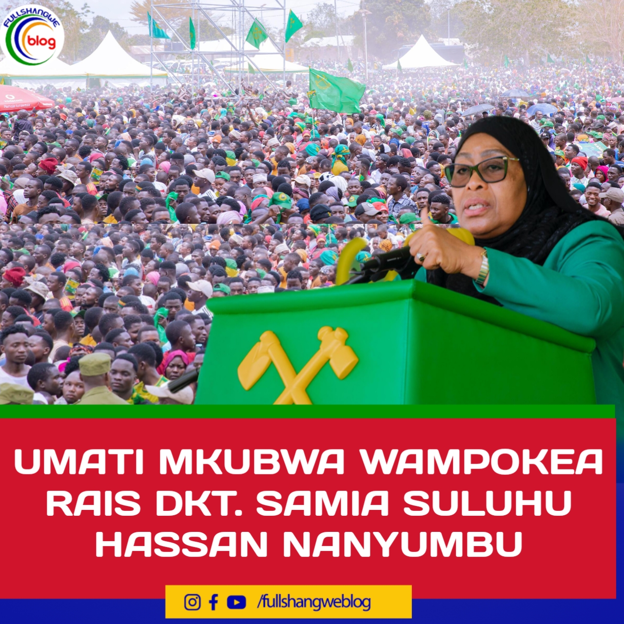 UMATI MKUBWA WAMPOKEA RAIS DKT. SAMIA SULUHU HASSAN NANYUMBU – Full ...