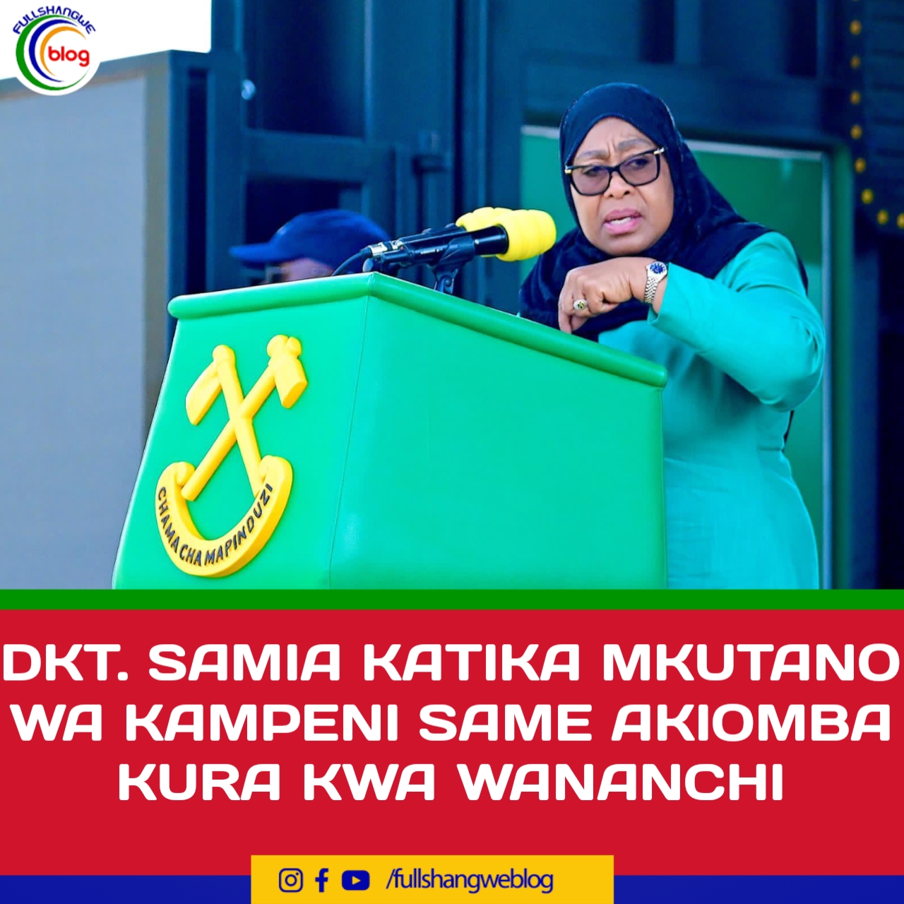 DKT. SAMIA KATIKA MKUTANO WA KAMPENI SAME AKIOMBA KURA KWA WANANCHI ...