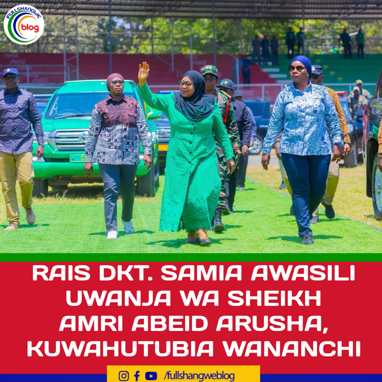 RAIS DKT. SAMIA AWASILI UWANJA WA SHEIKH AMRI ABEID ARUSHA, KUWAHUTUBIA ...