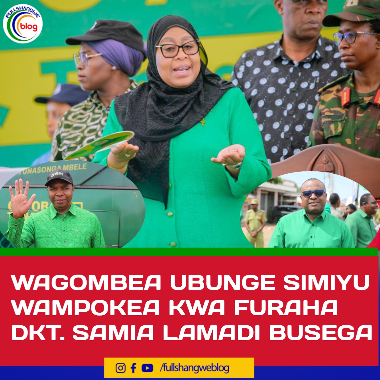 WAGOMBEA UBUNGE SIMIYU WAMPOKEA KWA FURAHA DKT. SAMIA LAMADI BUSEGA ...
