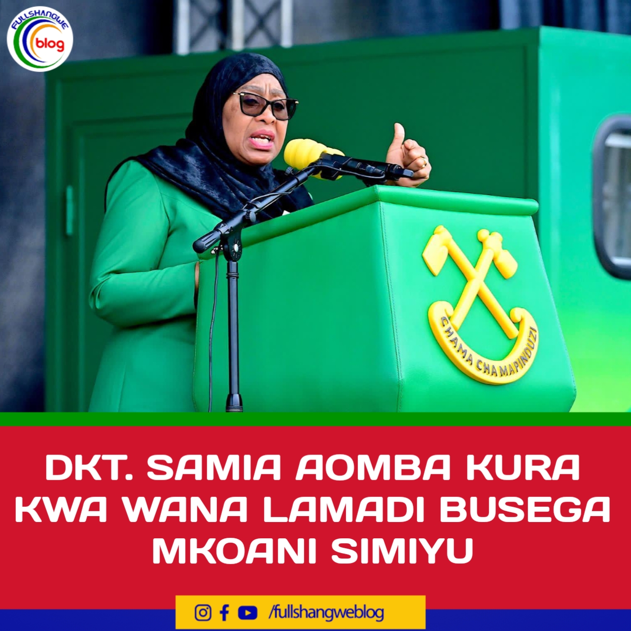 DKT. SAMIA AOMBA KURA KWA WANA LAMADI BUSEGA MKOANI SIMIYU – Full ...
