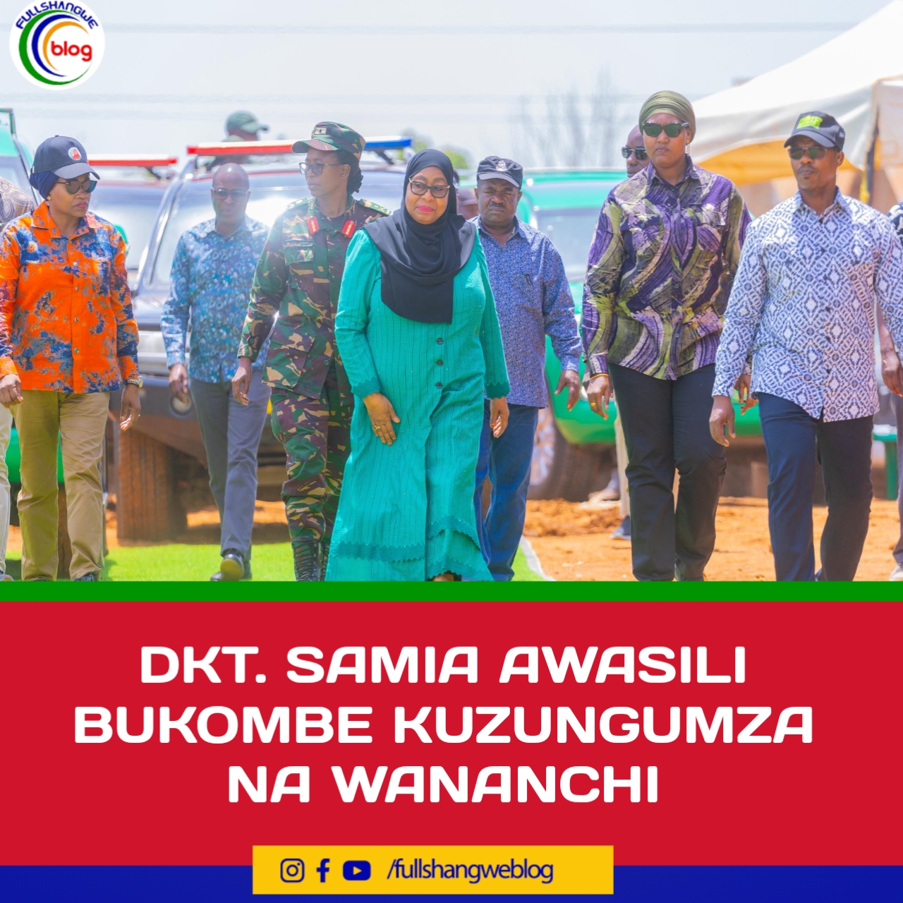 DKT. SAMIA AWASILI BUKOMBE KUZUNGUMZA NA WANANCHI – Full Shangwe Blog