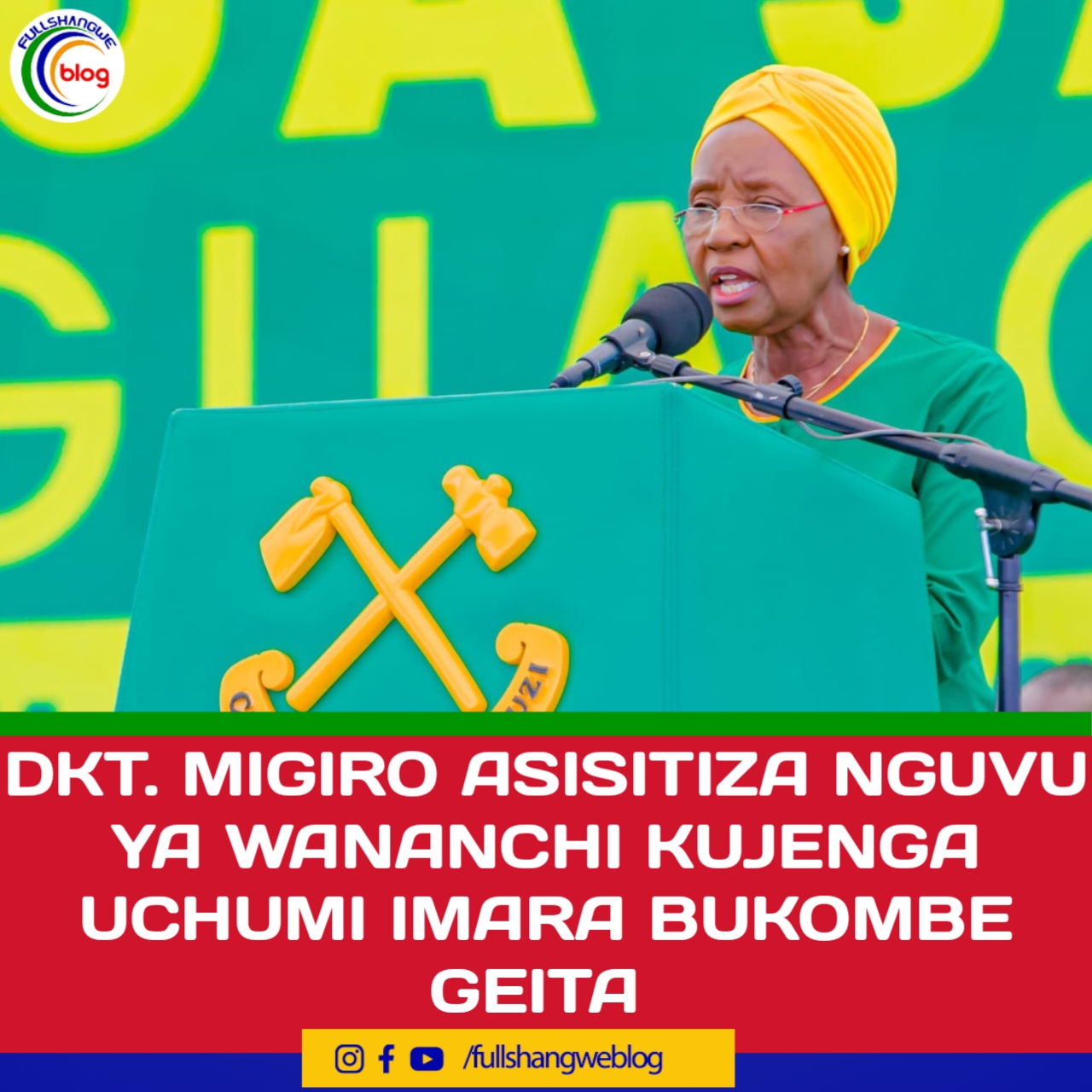 DKT. MIGIRO ASISITIZA NGUVU YA WANANCHI KUJENGA UCHUMI IMARA BUKOMBE ...