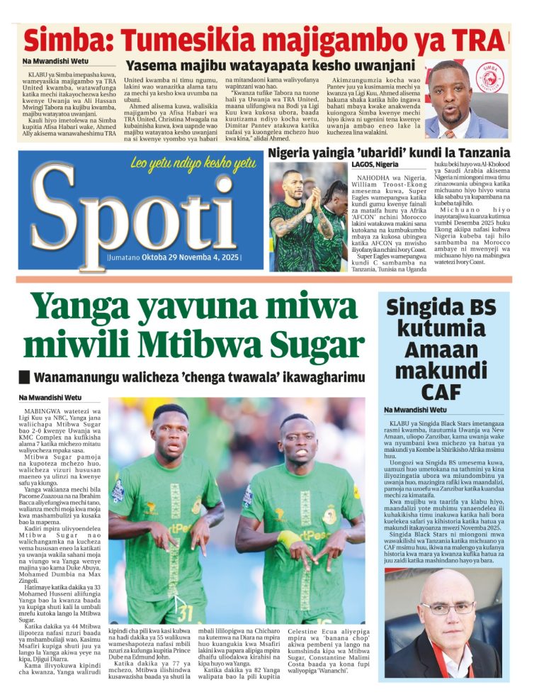 PITIA VICHWA VYA HABARI KATIKA MAGAZETI YA LEO OKTOBA 29, 2025 – Full ...