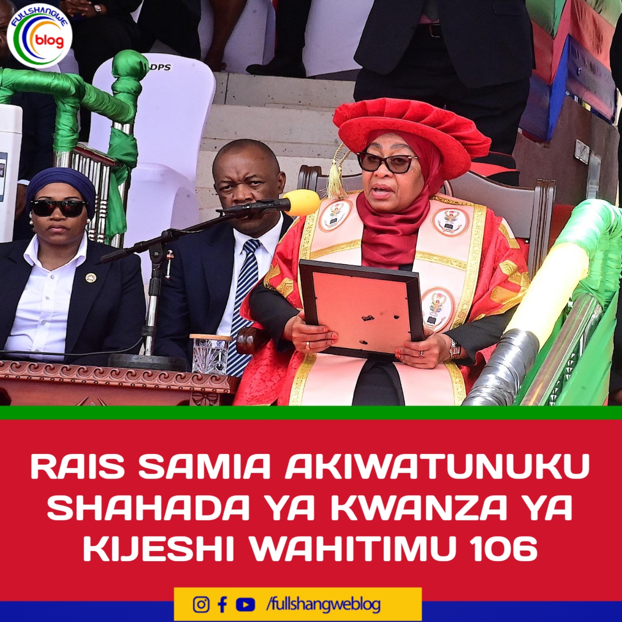 RAIS SAMIA AKIWATUNUKU SHAHADA YA KWANZA YA KIJESHI WAHITIMU 106 – Full ...