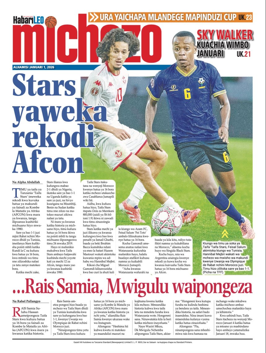 PITIA VICHWA VYA HABARI KATIKA MAGAZETI YA LEO JANUARI 01, 2026 – Full ...