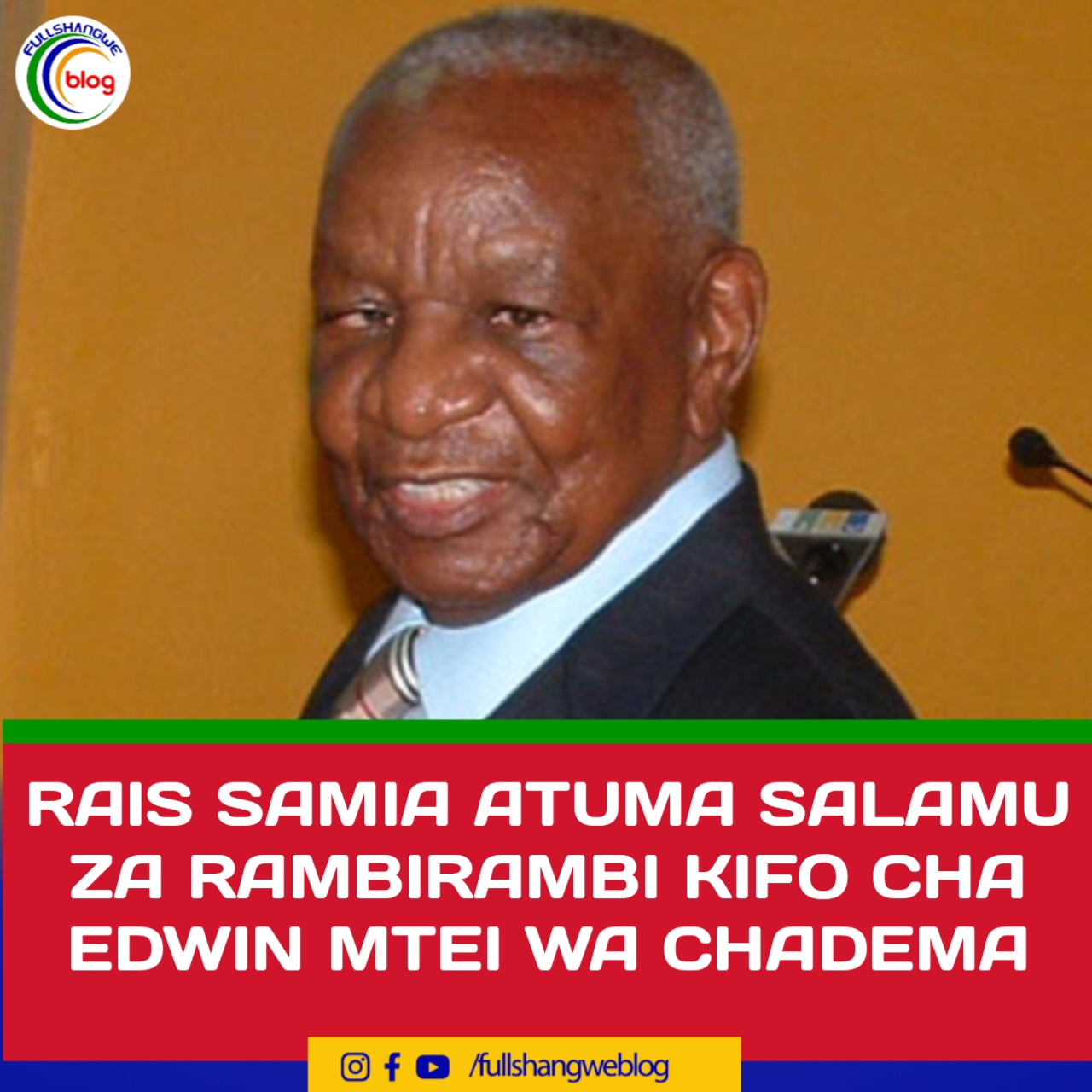 RAIS SAMIA ATUMA SALAMU ZA RAMBIRAMBI KIFO CHA EDWIN MTEI WA CHADEMA ...