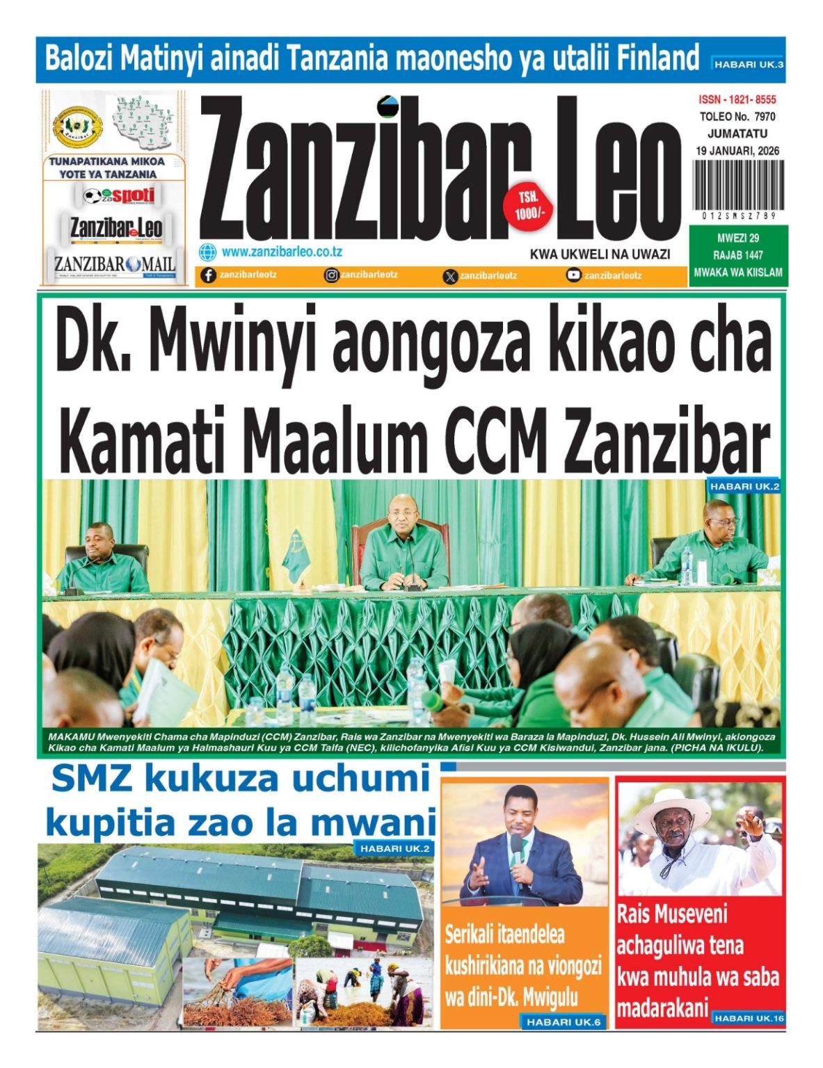 PITIA VICHWA VYA HABARI KATIKA MAGAZETI YA LEO JANUARI 19, 2026 – Full ...