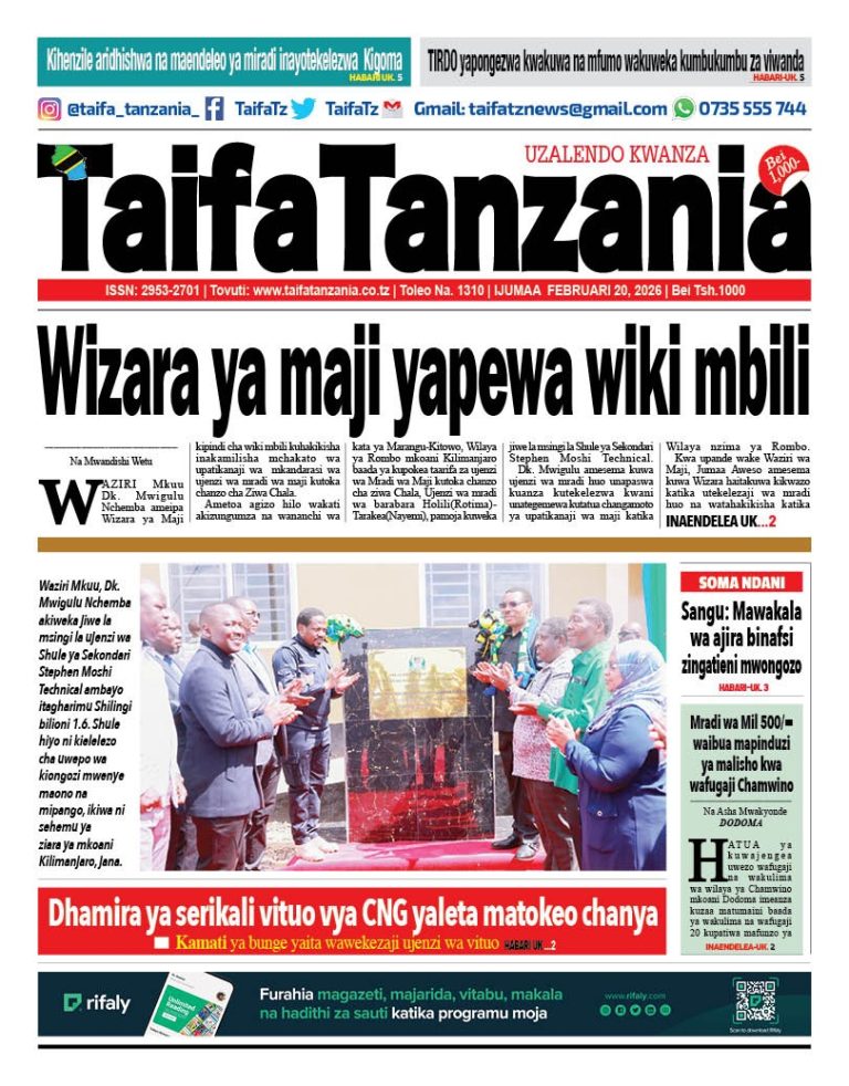 PITIA VICHWA VYA HABARI KATIKA MAGAZETI YA LEO FEBRUARI 20, 2026 – Full ...