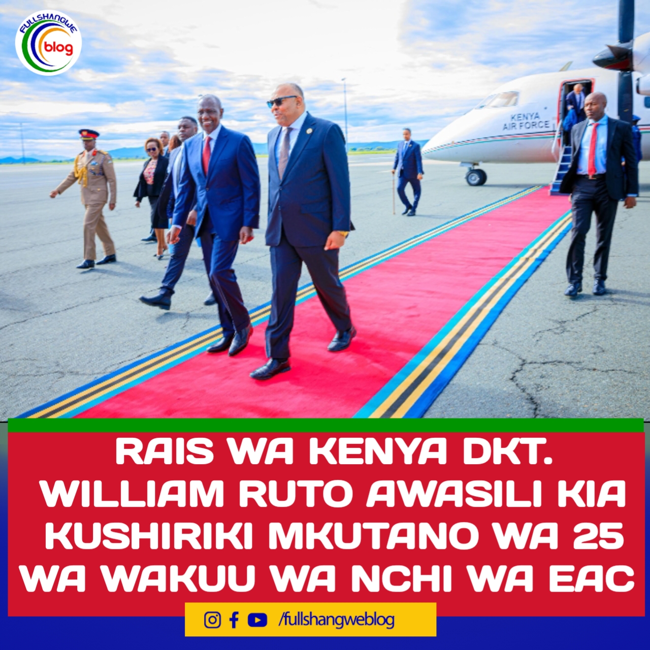 RAIS WA KENYA DKT. WILLIAM RUTO AWASILI KIA KUSHIRIKI MKUTANO WA 25 WA ...